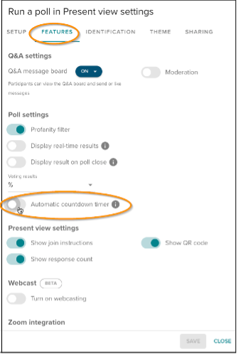 Add a countdown timer to my polls in PowerPoint – Vevox helpsite