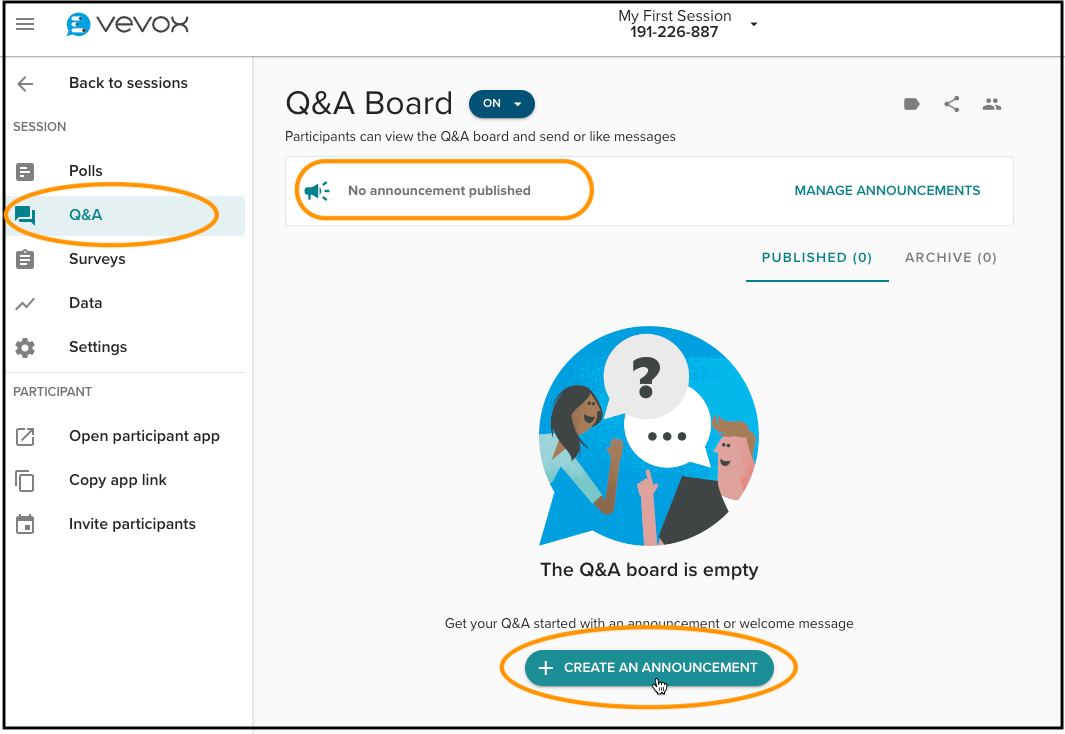 Show Q&A to participants – Vevox helpsite