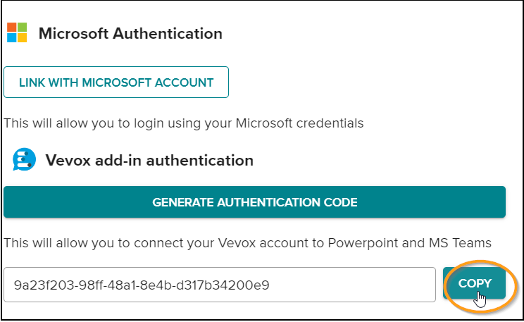 Authentication code login for PowerPoint – Vevox helpsite