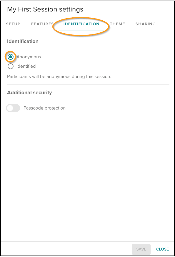 Create my first session – Vevox helpsite