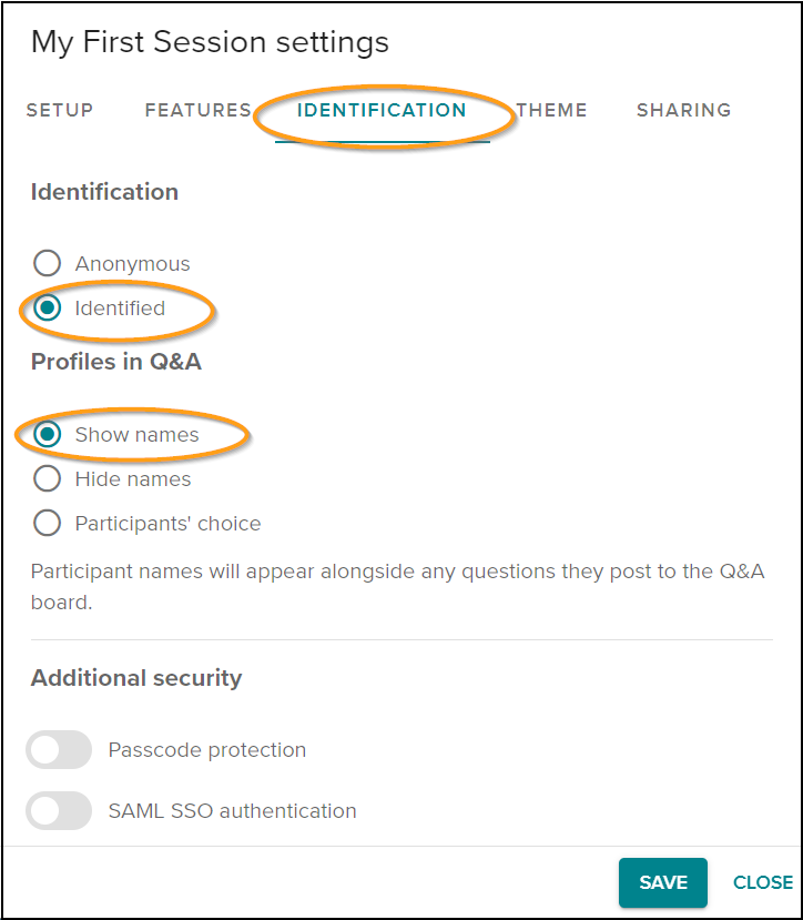 Identifying participants – Vevox helpsite