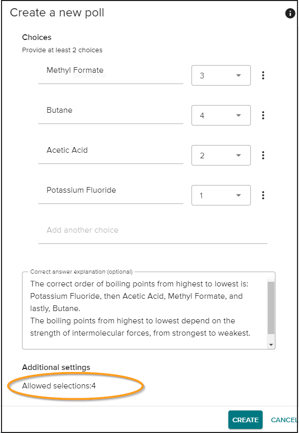 Create ranking polls – Vevox helpsite