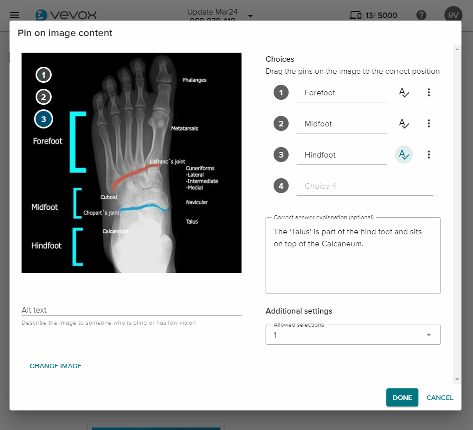 Create Pin on choice image polls – Vevox helpsite