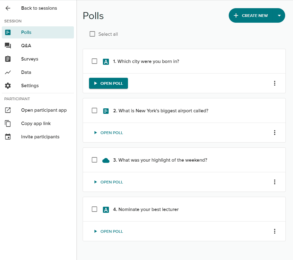 Change the order of your polls – Vevox helpsite