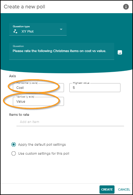 Create a XY Plot (Scatter Chart) – Vevox helpsite