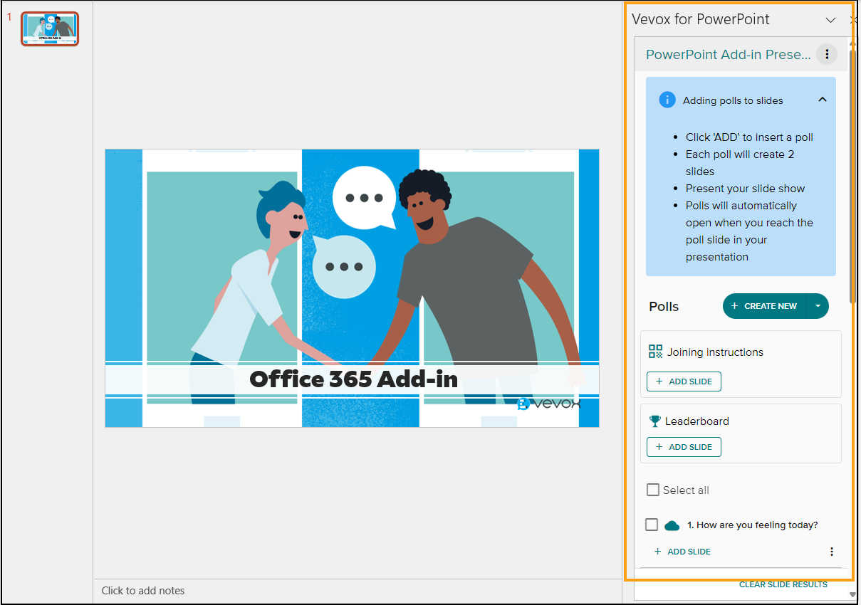 Logging into the PowerPoint Add-in – Vevox helpsite