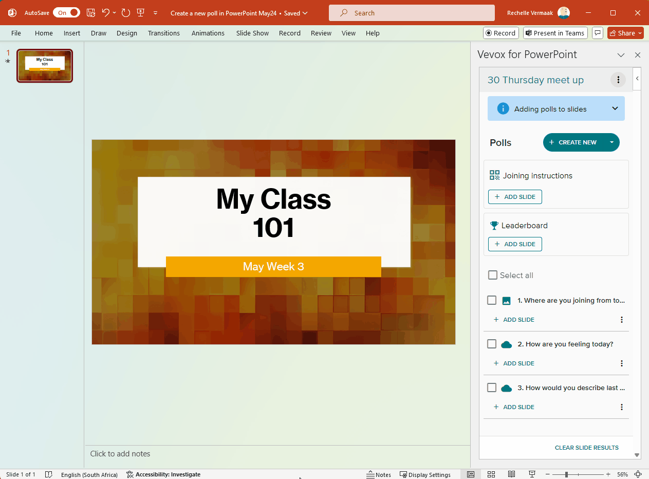 Create a new poll with PowerPoint Add-in – Vevox helpsite