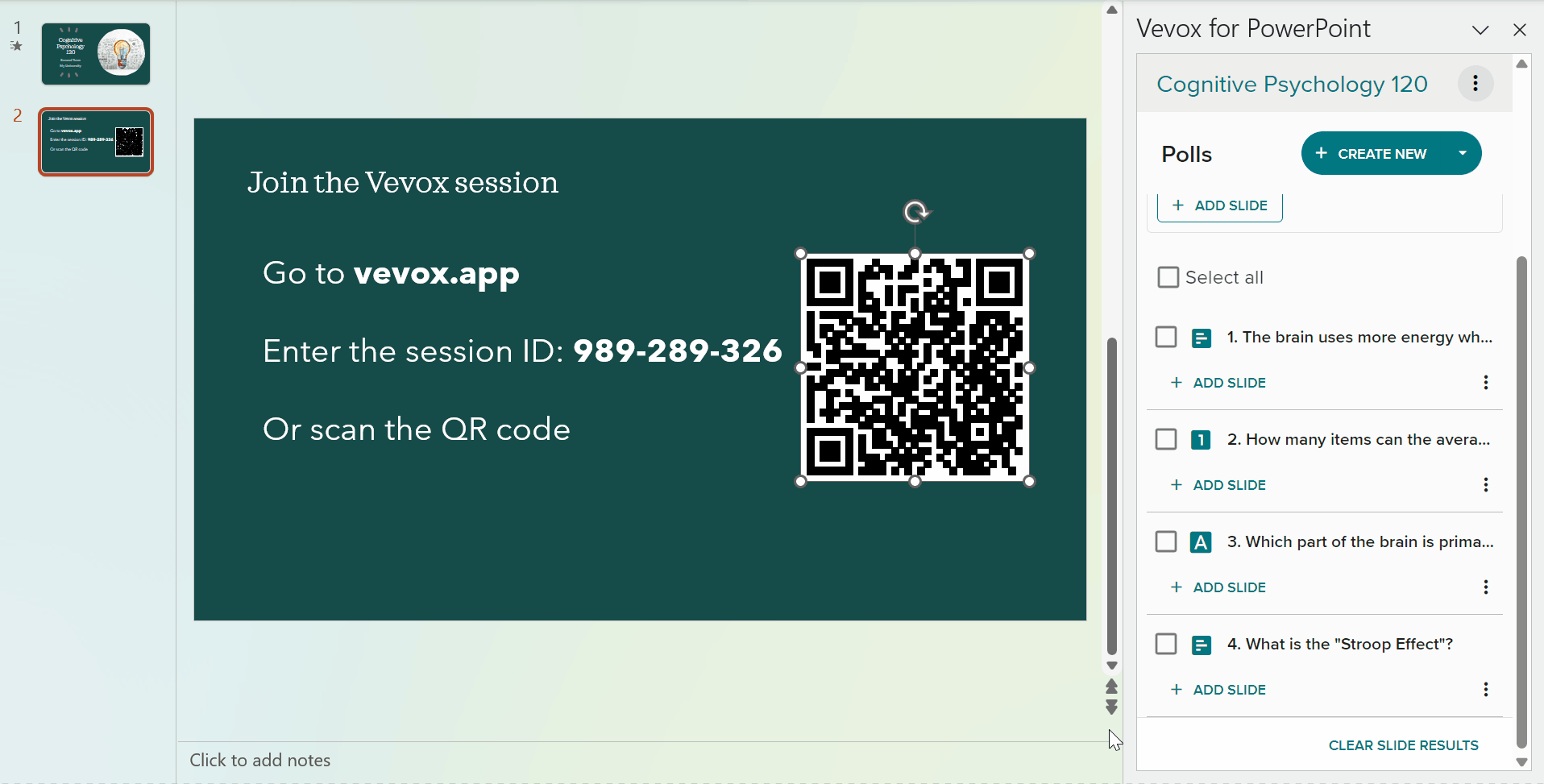 Present your polls with PowerPoint Add-in – Vevox helpsite