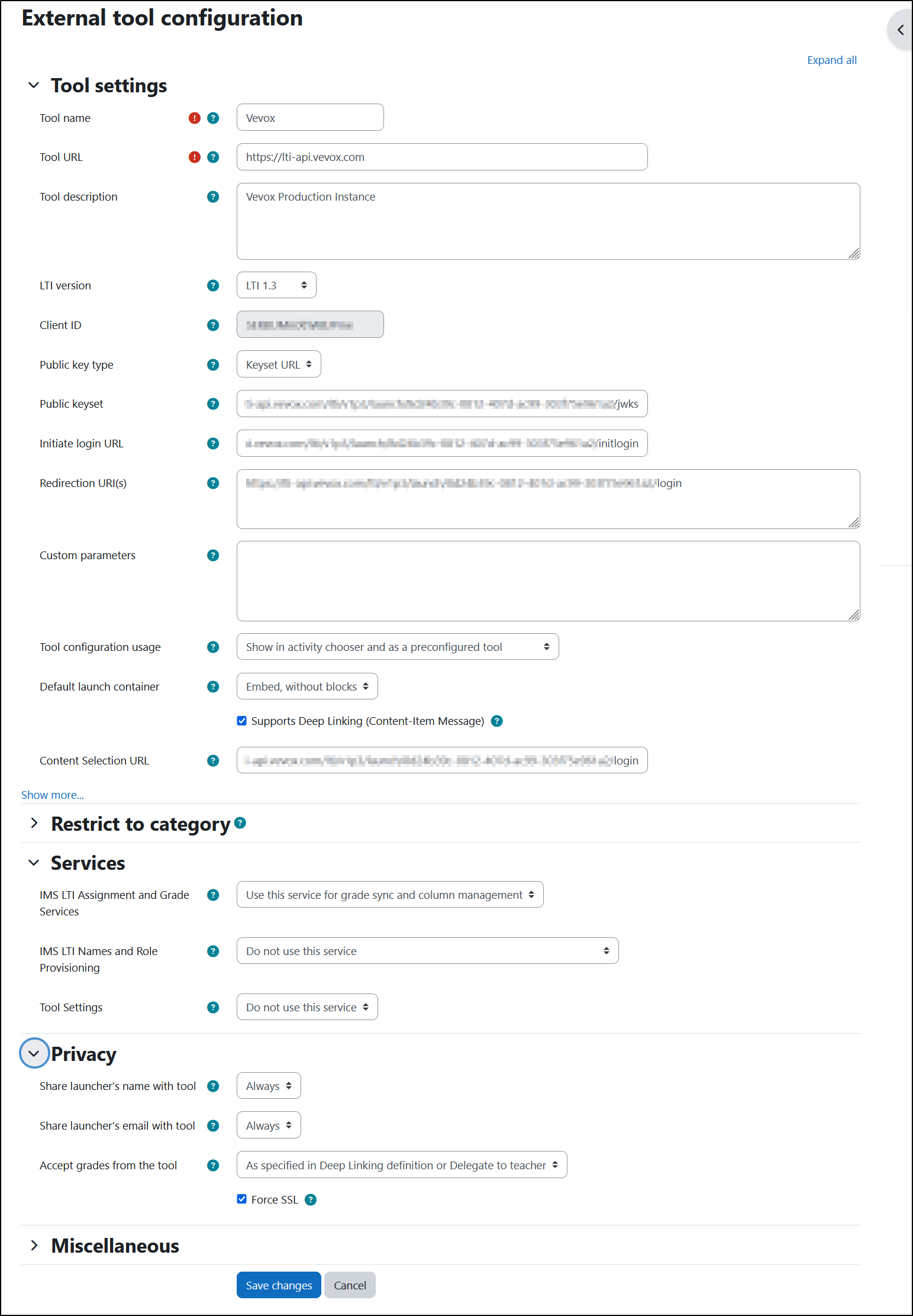 Moodle LTI 1.3 - Installation Guide – Vevox helpsite