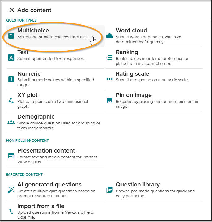Create a basic poll – Vevox helpsite