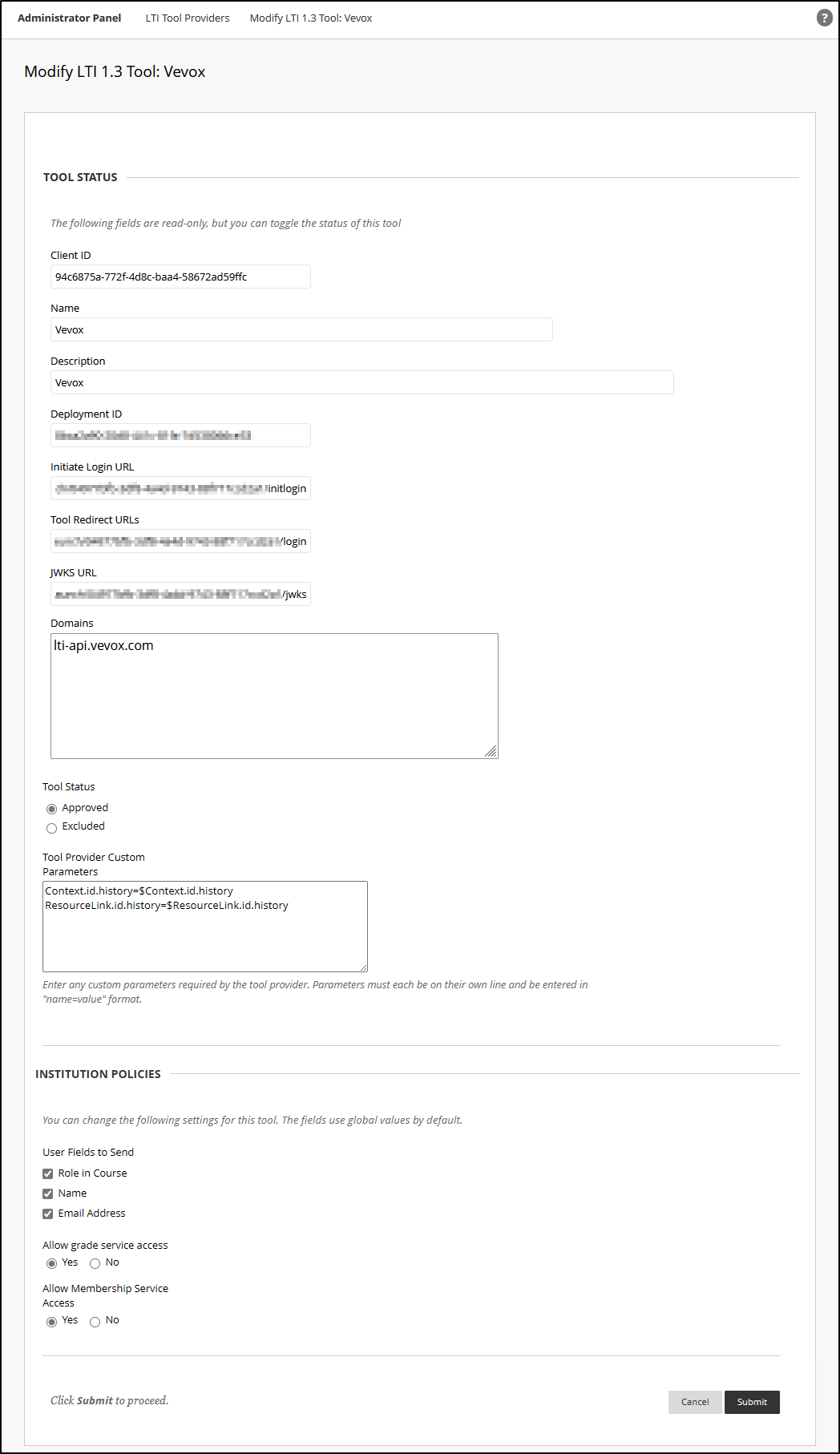 Blackboard LTI 1.3 - Installation Guide – Vevox helpsite