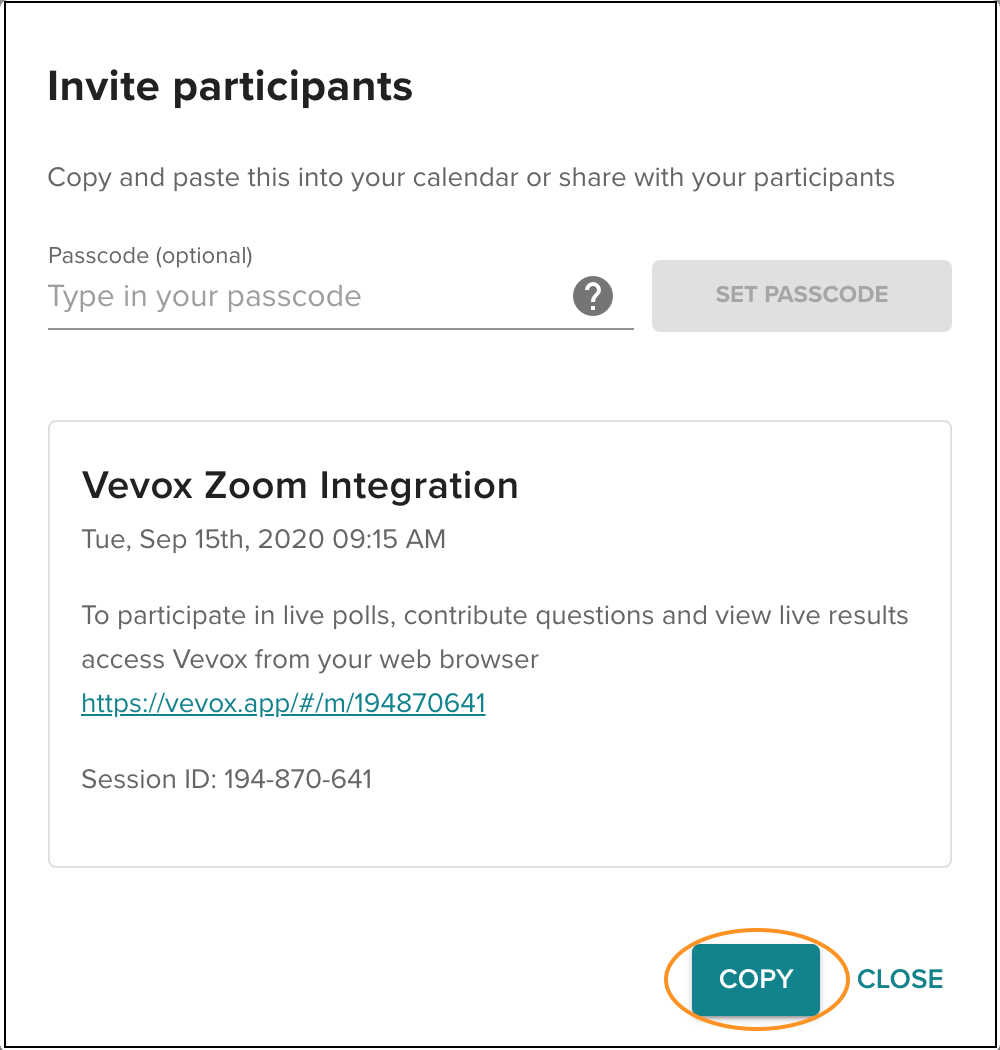 Vevox & Zoom integration – Vevox helpsite