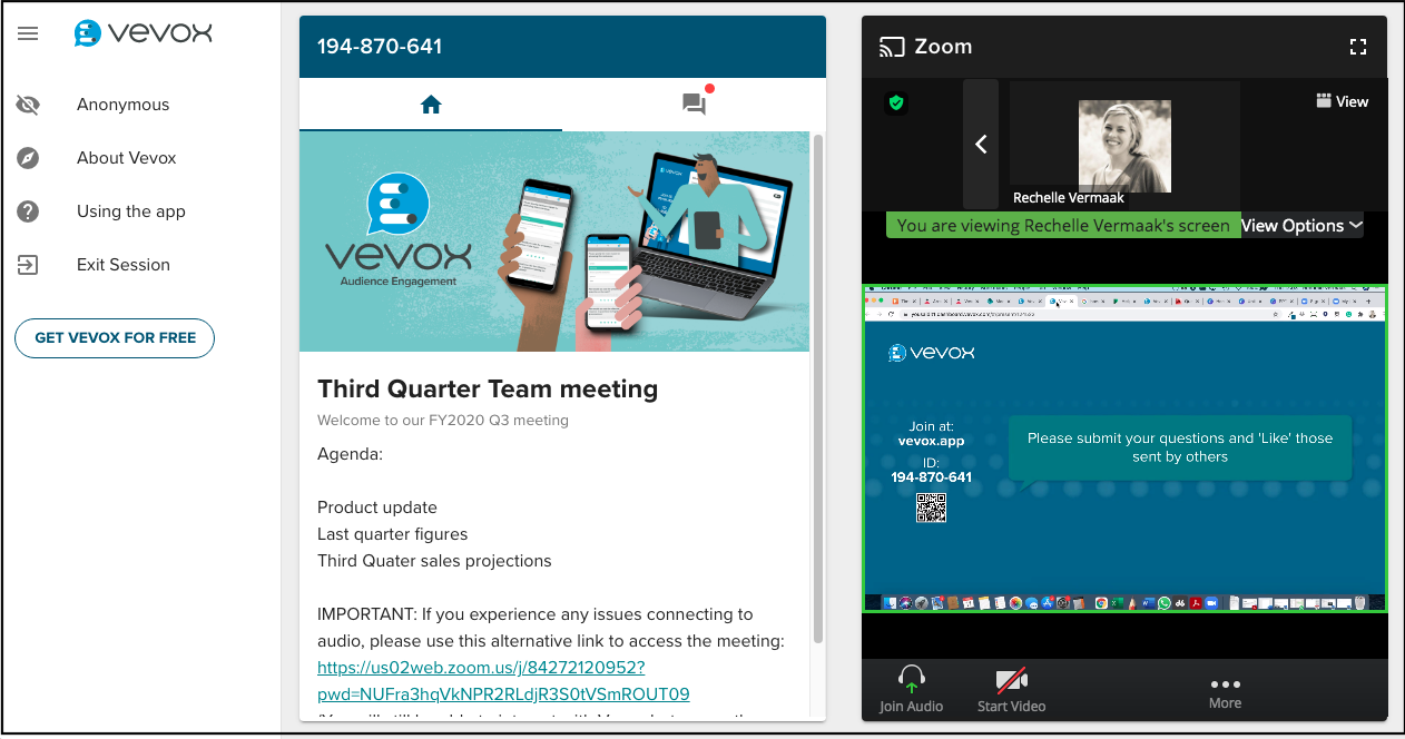 Vevox & Zoom integration – Vevox helpsite