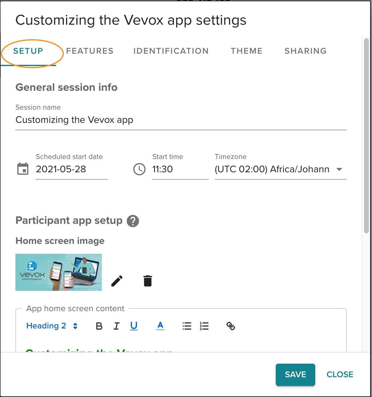 Customizing the look and feel of Vevox – Vevox helpsite