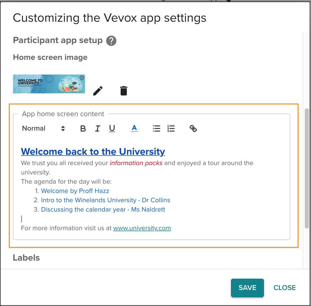 Customizing the look and feel of Vevox – Vevox helpsite
