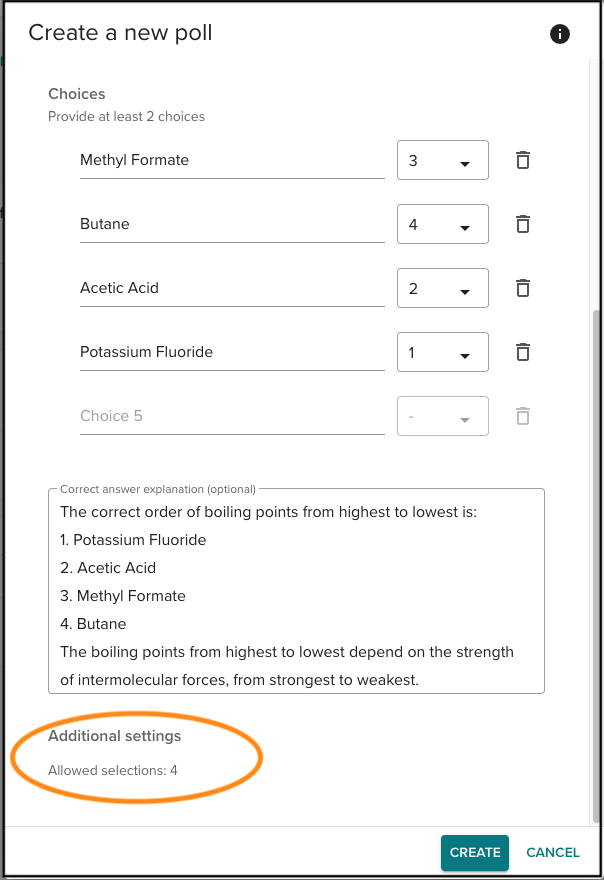 Create ranking polls – Vevox helpsite