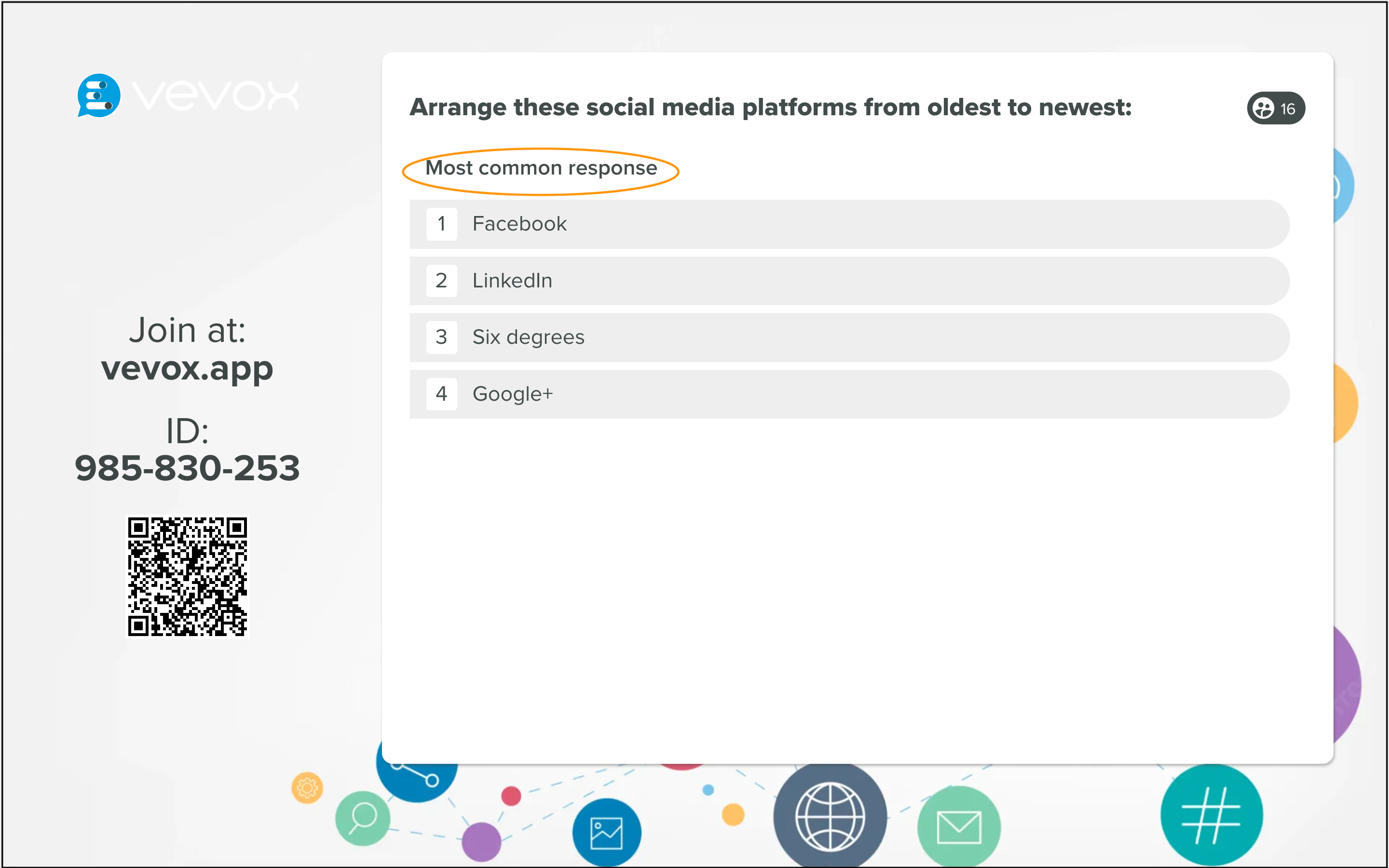 Ranking polls – Vevox helpsite